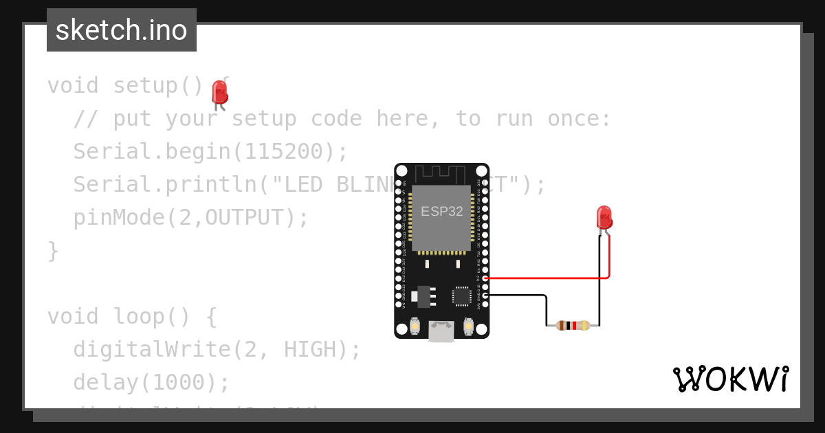 Led Blink1 Wokwi Esp32 Stm32 Arduino Simulator 2231
