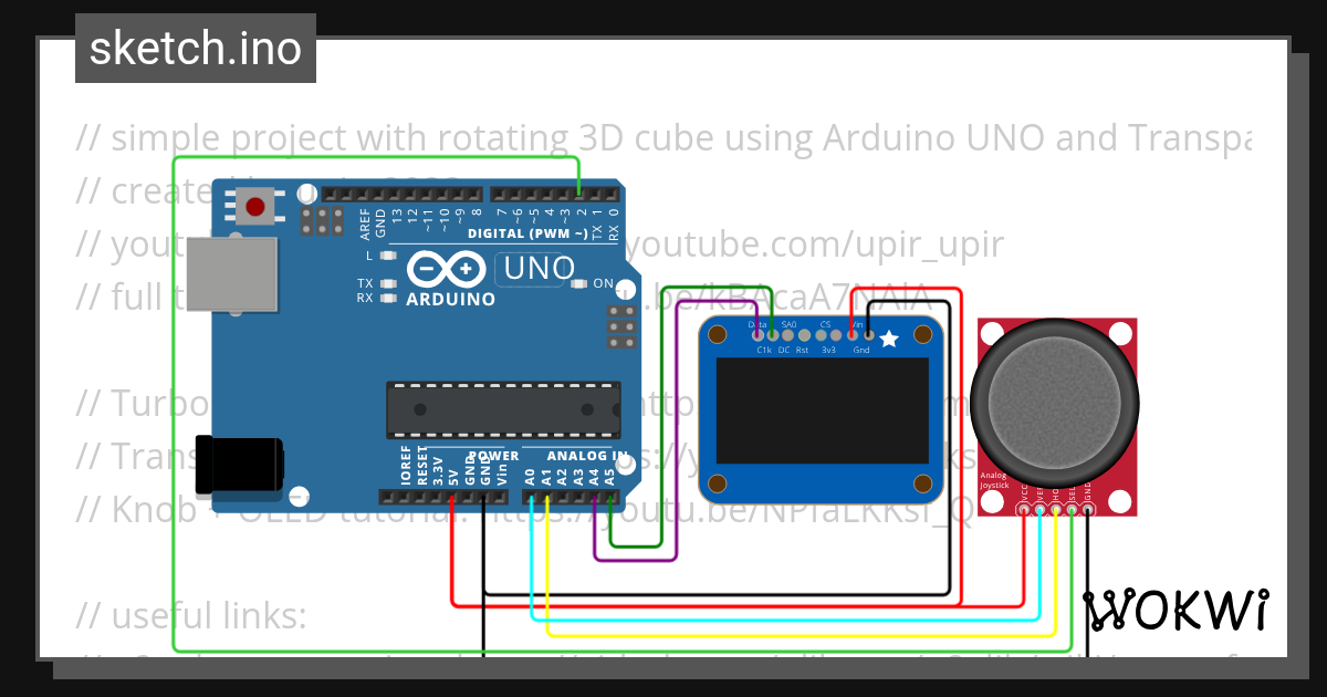 3d cube rotation with joy Copy - Wokwi ESP32, STM32, Arduino Simulator