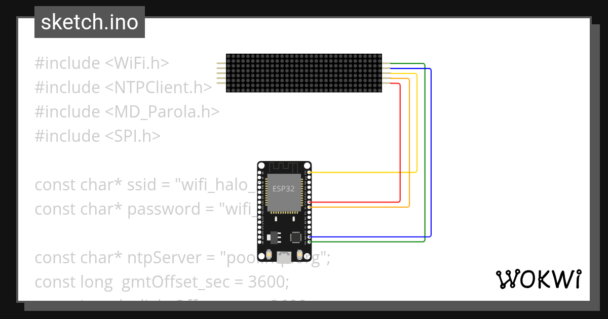 Mátrik Óra Újrapróba - Wokwi ESP32, STM32, Arduino Simulator