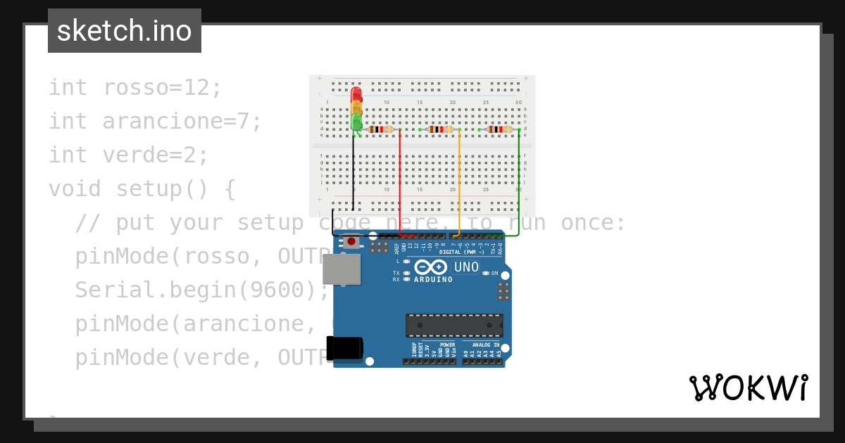 Simulazione Semaforo Wokwi Esp32 Stm32 Arduino Simulator 2077