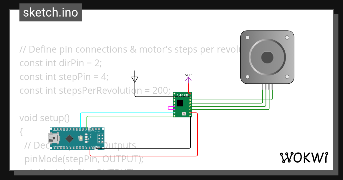 步进电机 Wokwi Esp32 Stm32 Arduino Simulator