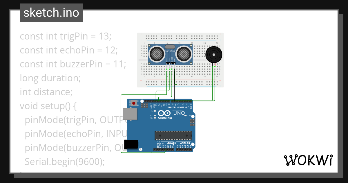 park sensor - Wokwi Arduino and ESP32 Simulator