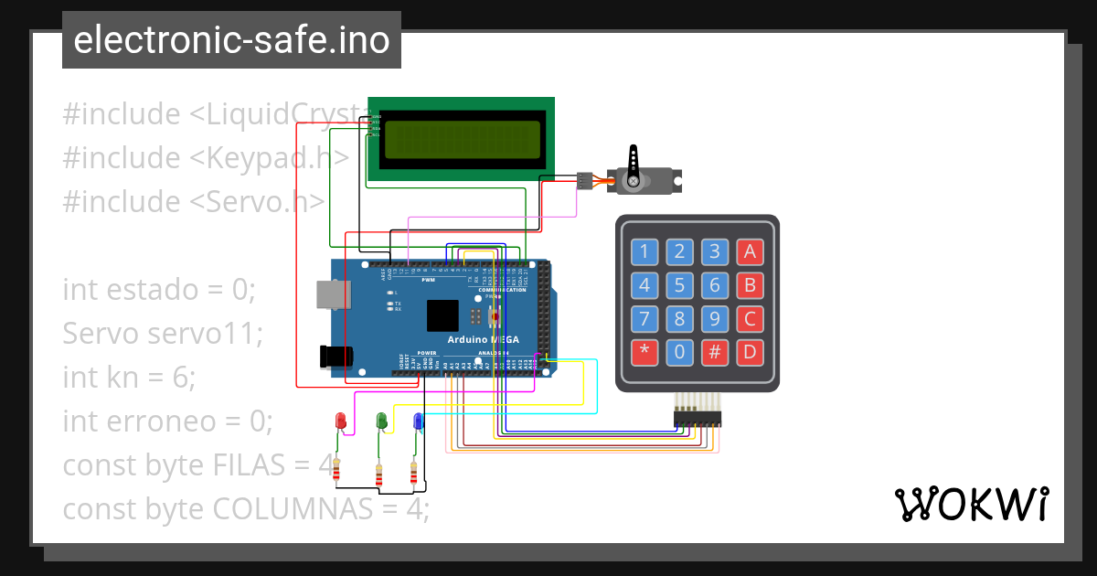 CERRADURA PELON - Wokwi ESP32, STM32, Arduino Simulator