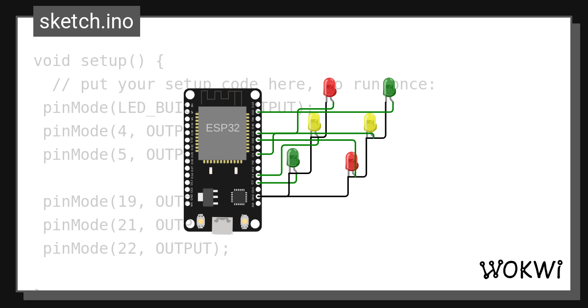 Semáforo 2 Wokwi Esp32 Stm32 Arduino Simulator 3421