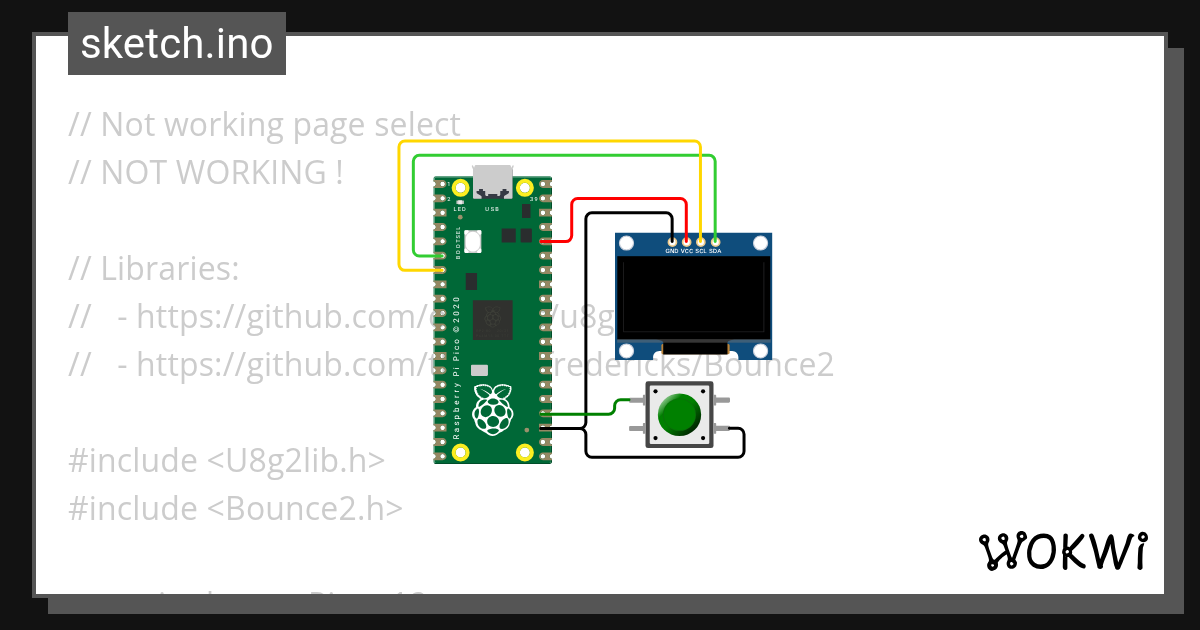 Display Page Select - Wokwi ESP32, STM32, Arduino Simulator
