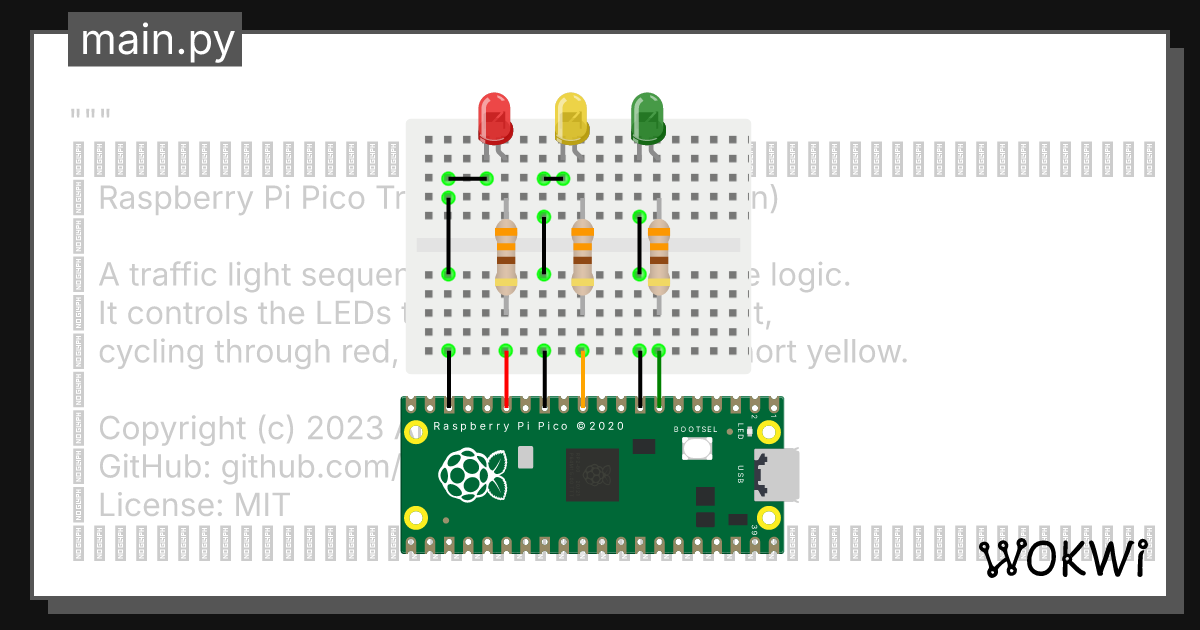 Traffic Light Copy - Wokwi ESP32, STM32, Arduino Simulator