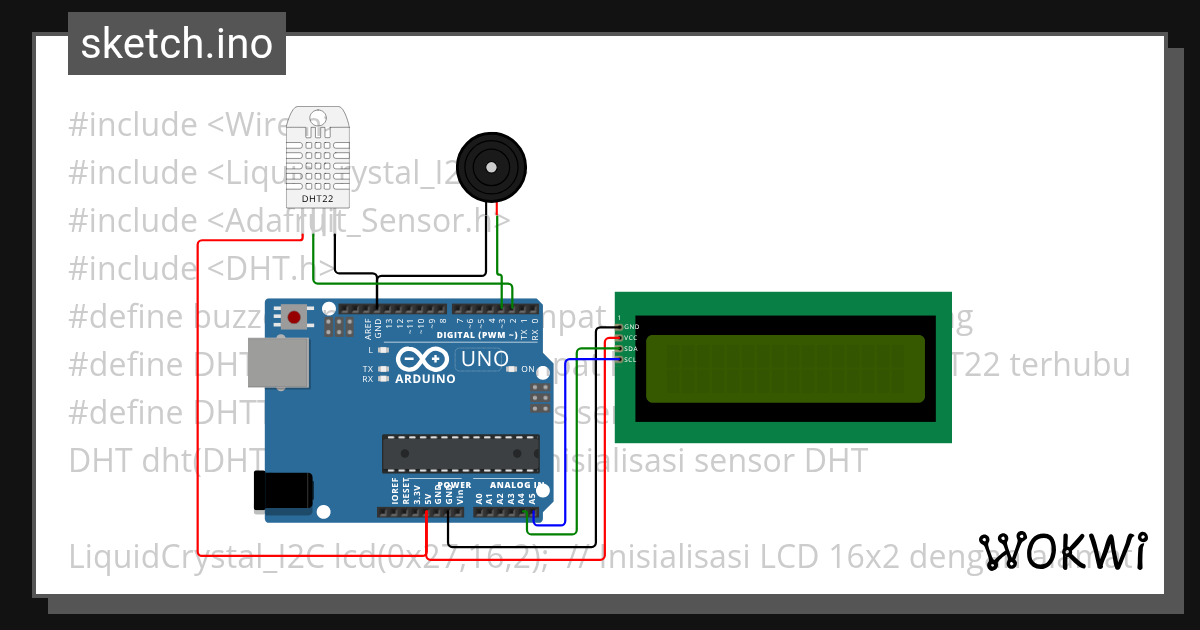 21031016_Lelly Nur Andjani_Pemograman pendeteksi suhu dengan Sensor DHT22, Buzzer, dan LCD I2C ...