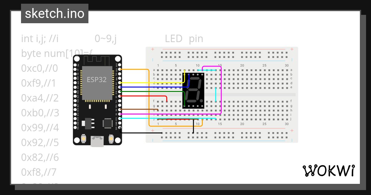 7segupcntfor Wokwi Esp32 Stm32 Arduino Simulator 5130