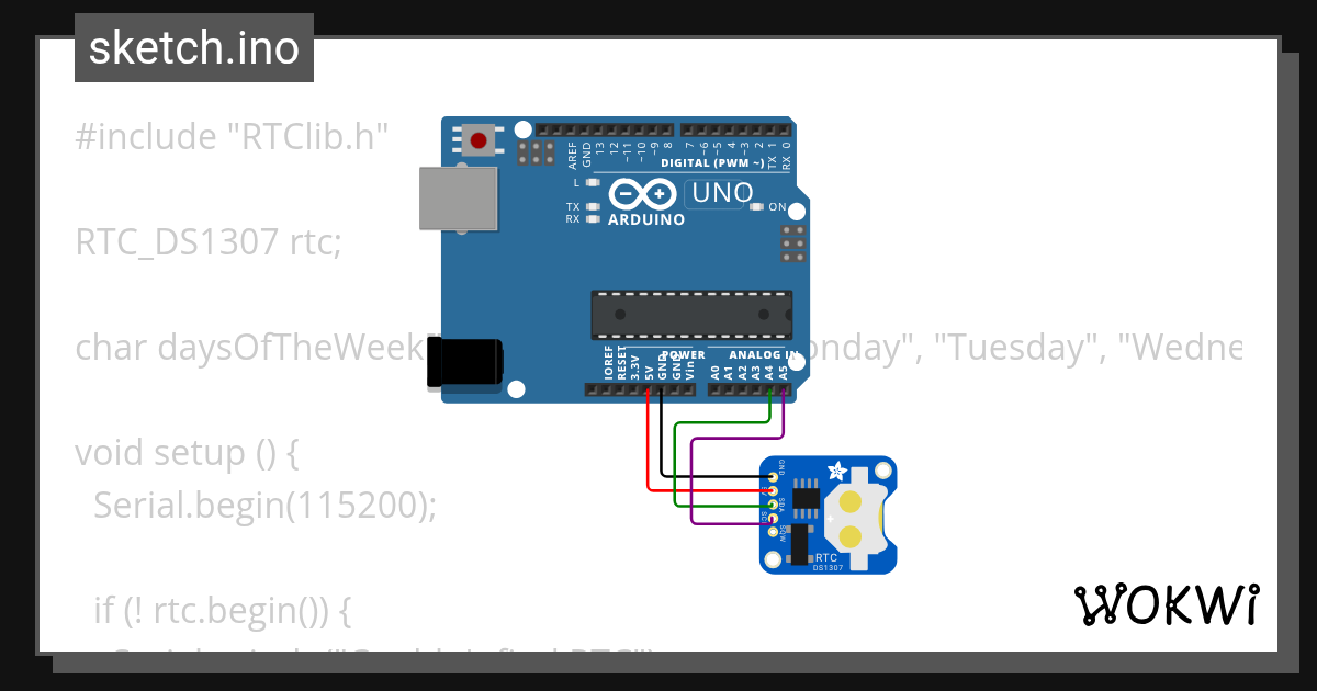 Ex5a-Using audruino - Wokwi ESP32, STM32, Arduino Simulator