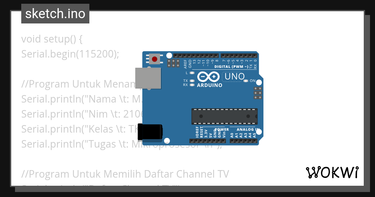 TUGAS NO.1 - Wokwi ESP32, STM32, Arduino Simulator
