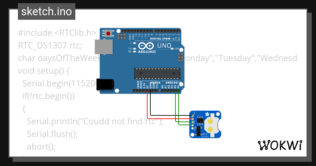 Display Date Wokwi Esp32 Stm32 Arduino Simulator