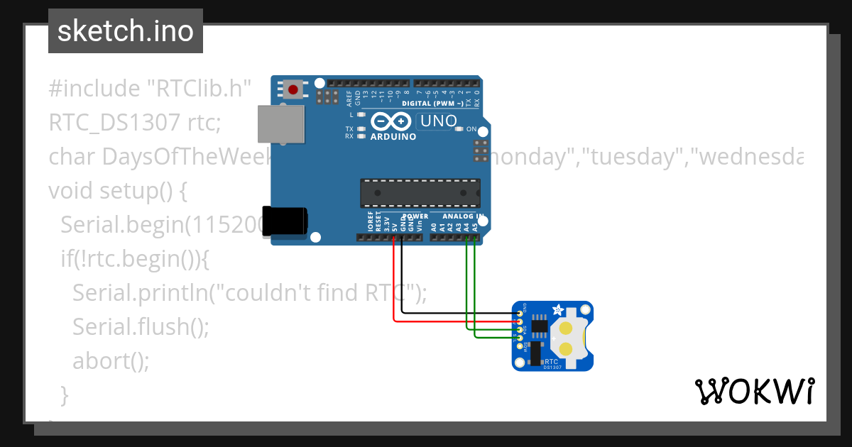 current time - Wokwi ESP32, STM32, Arduino Simulator