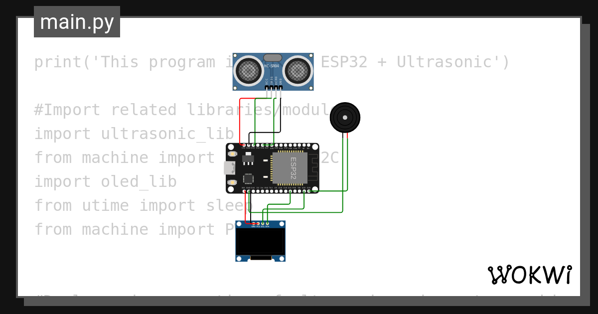 Esp Ultrasonic Wokwi Esp32 Stm32 Arduino Simulator