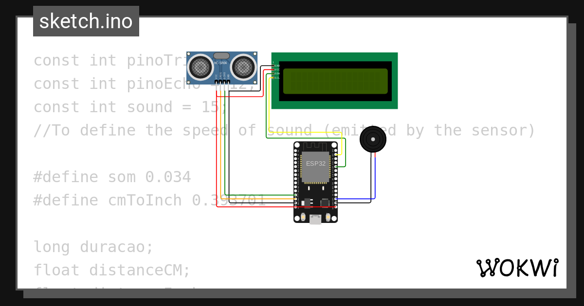 Ultrassonico Wokwi Esp32 Stm32 Arduino Simulator