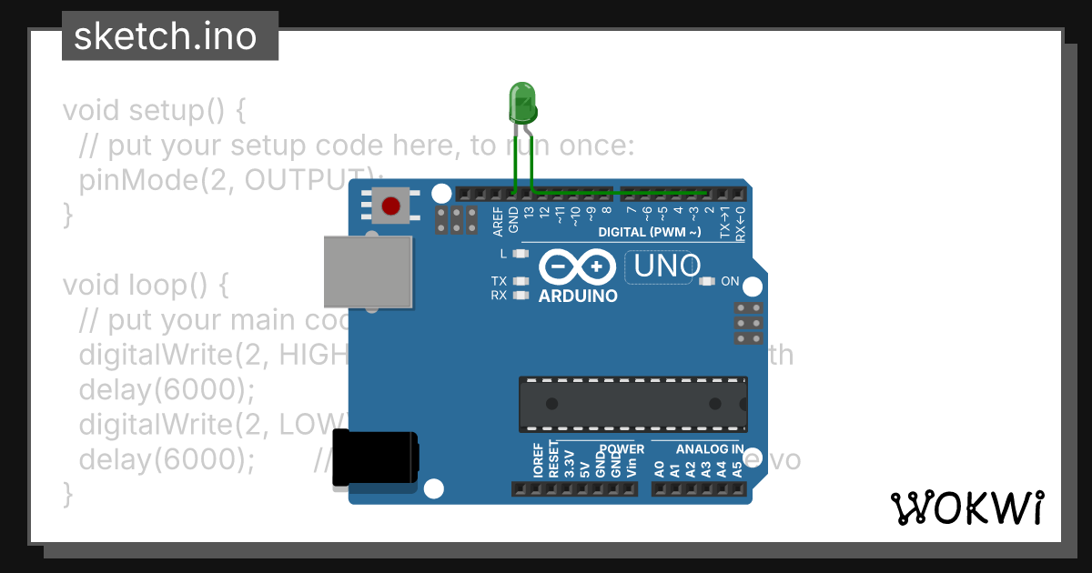 LED Blink - Wokwi ESP32, STM32, Arduino Simulator