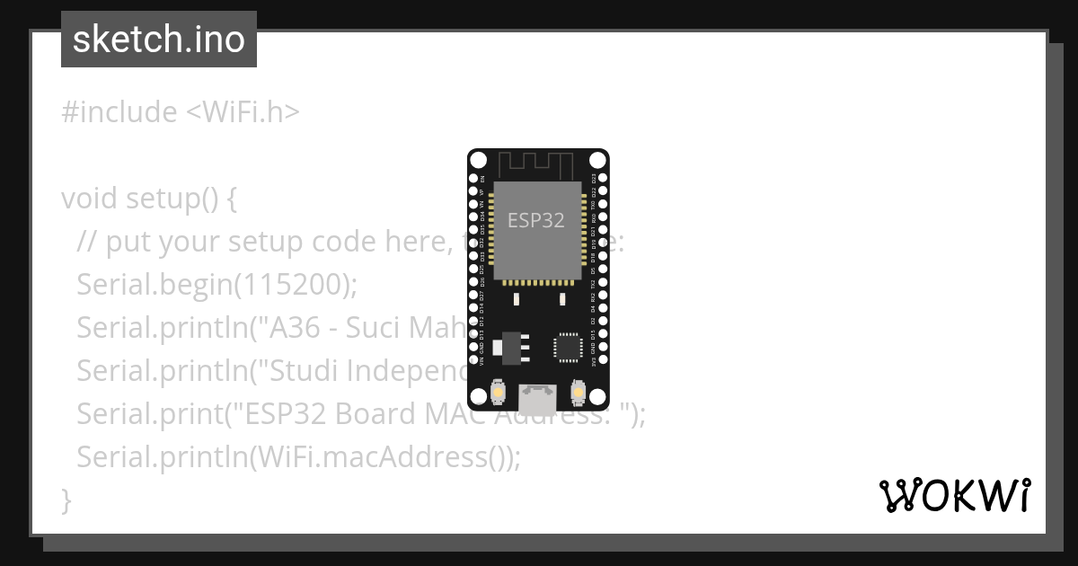 MAC Address - Wokwi ESP32, STM32, Arduino Simulator