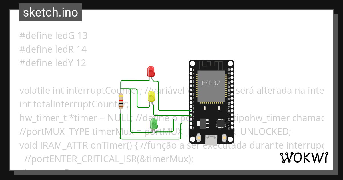 Sinal - Wokwi ESP32, STM32, Arduino Simulator