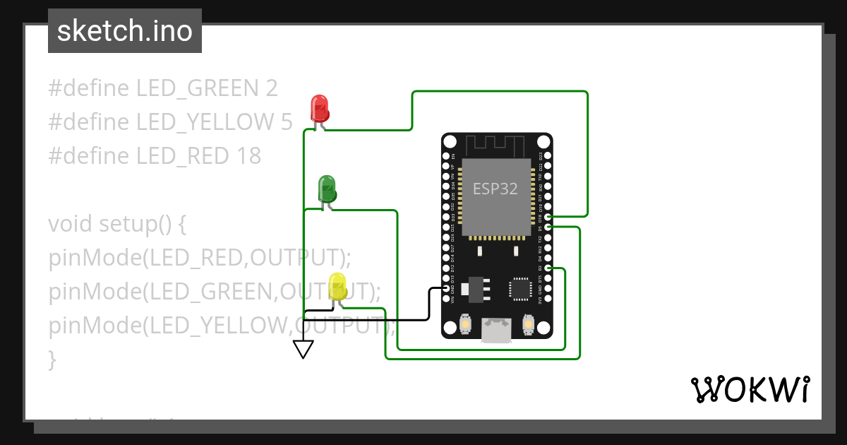 Semaforo Wokwi Esp32 Stm32 Arduino Simulator 7348