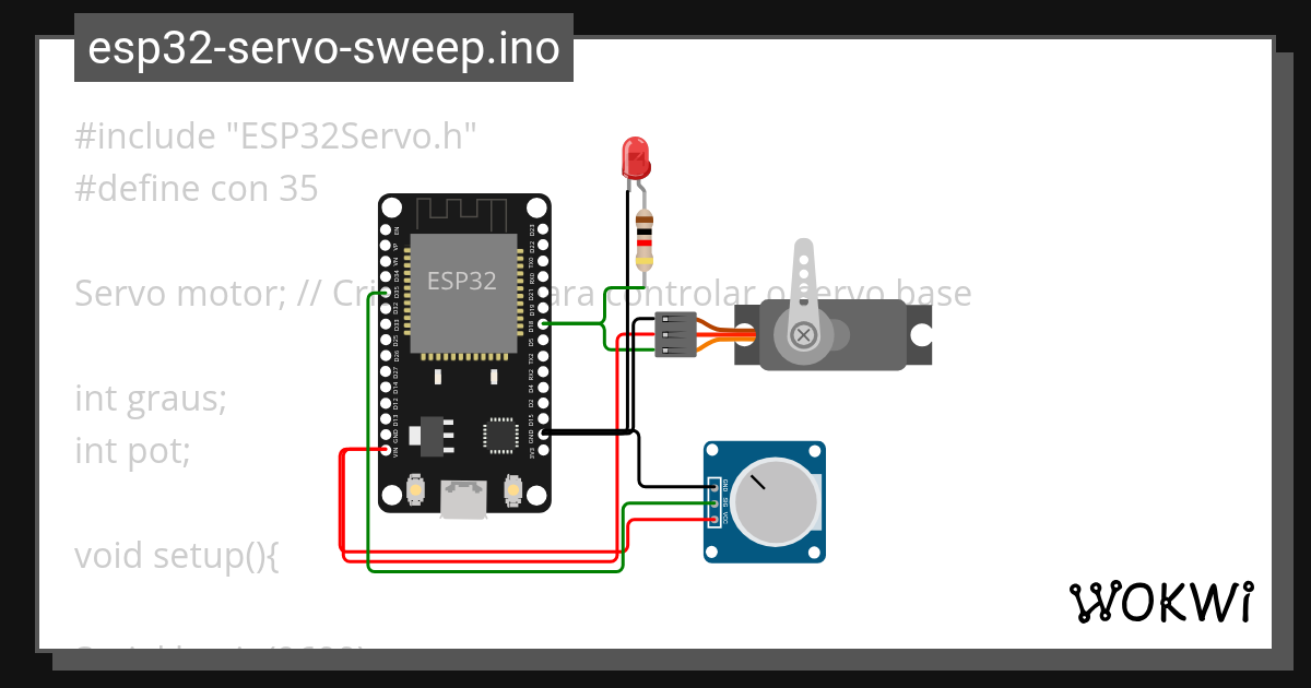 poten/servo - Wokwi ESP32, STM32, Arduino Simulator