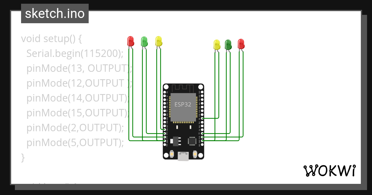 sherin_trafficsignal - Wokwi ESP32, STM32, Arduino Simulator