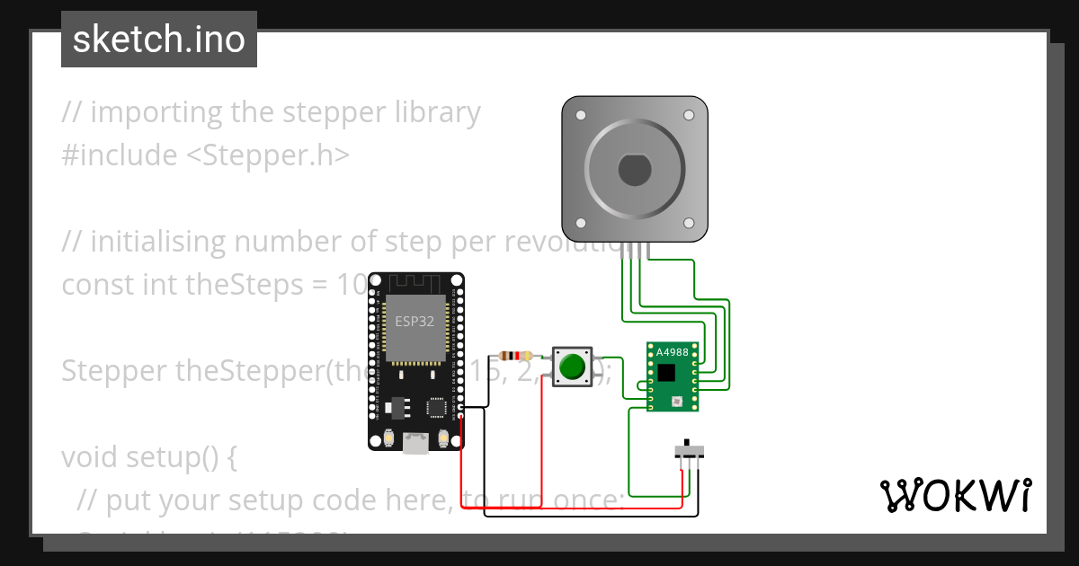 Stepper Motor1 Wokwi Esp32 Stm32 Arduino Simulator 3310