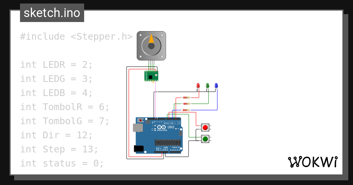 Led 3 Kondisi Wokwi Esp32 Stm32 Arduino Simulator 8340
