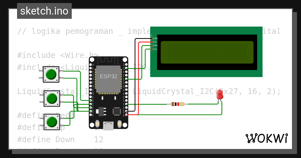 Jam Digital M Rafi Farizan Toli 2a Wokwi Esp32 Stm32 Arduino Simulator 1042