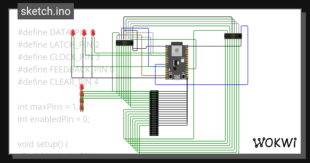 Shift-Daisy - Wokwi ESP32, STM32, Arduino Simulator