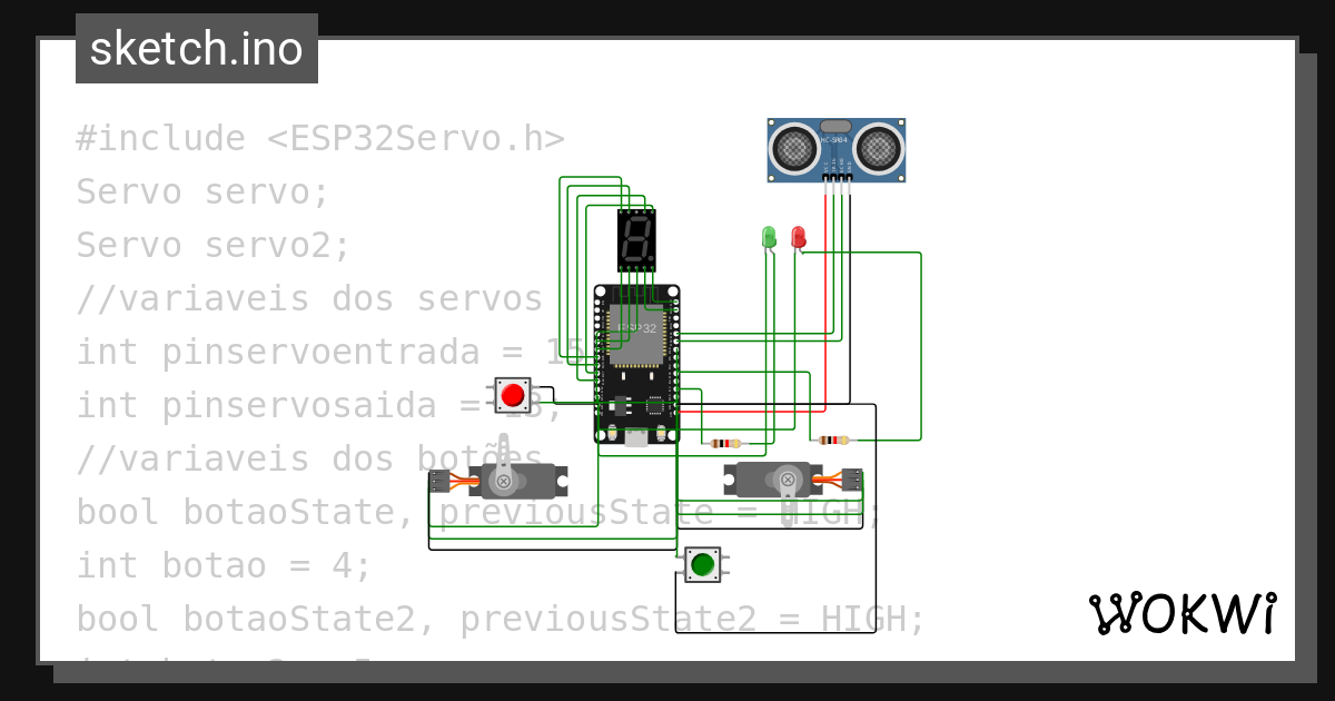 Cancela E Vaga Wokwi Esp32 Stm32 Arduino Simulator