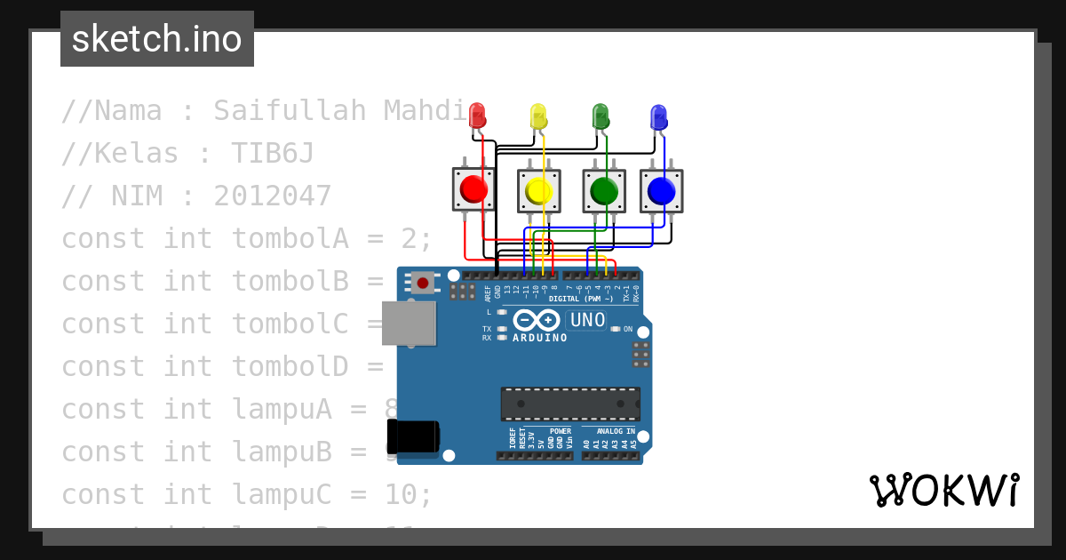 Tugas 3 Bagian 2 Wokwi Esp32 Stm32 Arduino Simulator 6235