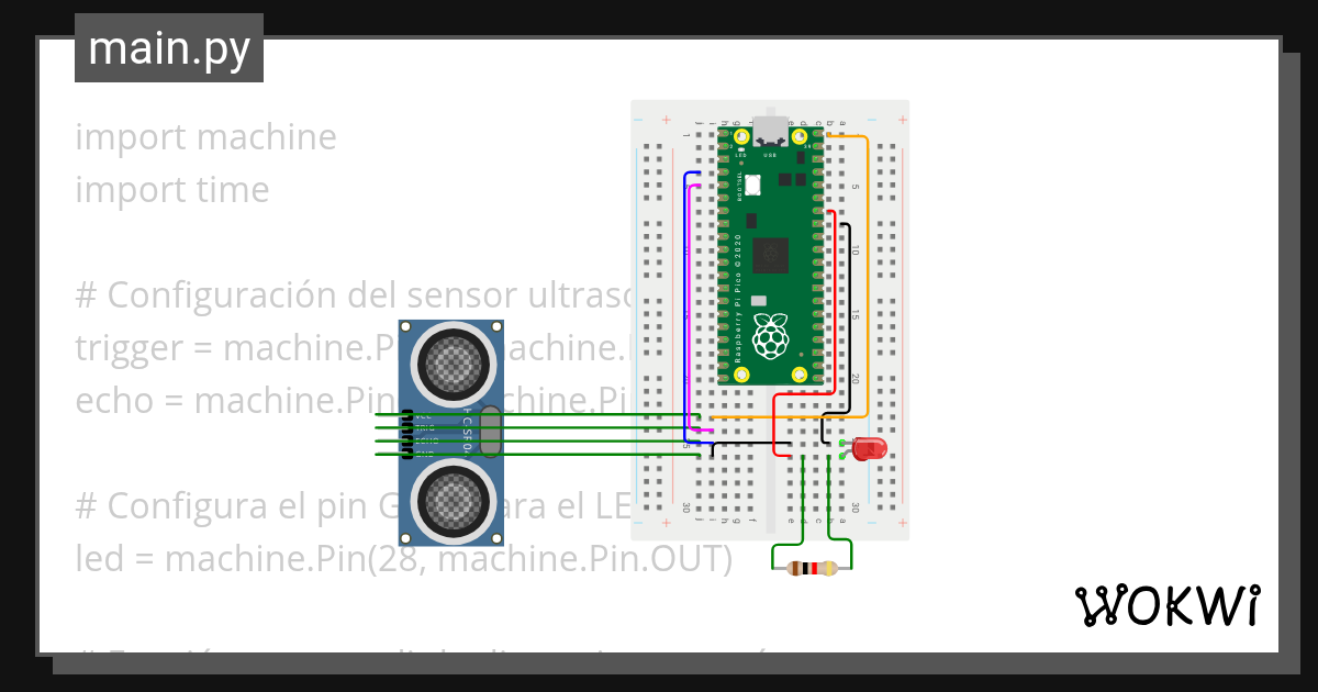encender led con sensor ultrasonico - Wokwi ESP32, STM32, Arduino Simulator encender led con sensor ultrasonico - Wokwi ESP32, STM32, Arduino Simulator