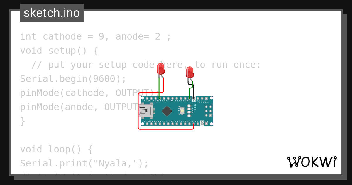 Cathode Anode Wokwi Esp32 Stm32 Arduino Simulator