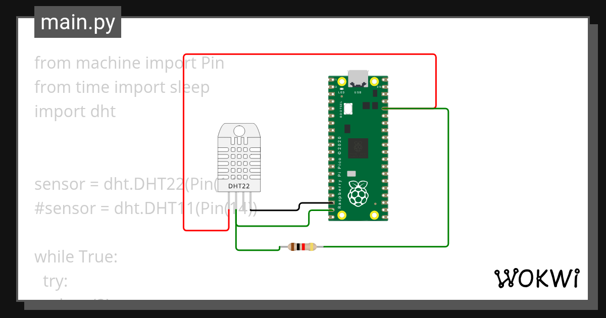 dht - Wokwi ESP32, STM32, Arduino Simulator