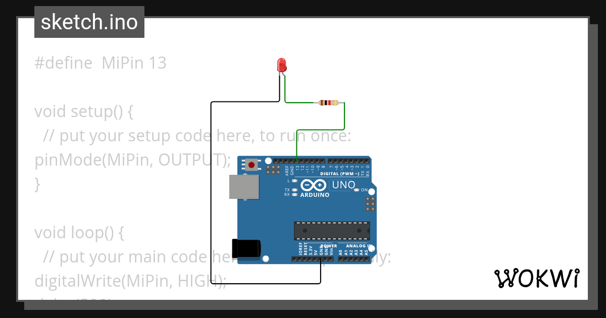 Led Intermitente - Wokwi ESP32, STM32, Arduino Simulator Led Intermitente - Wokwi ESP32, STM32, Arduino Simulator