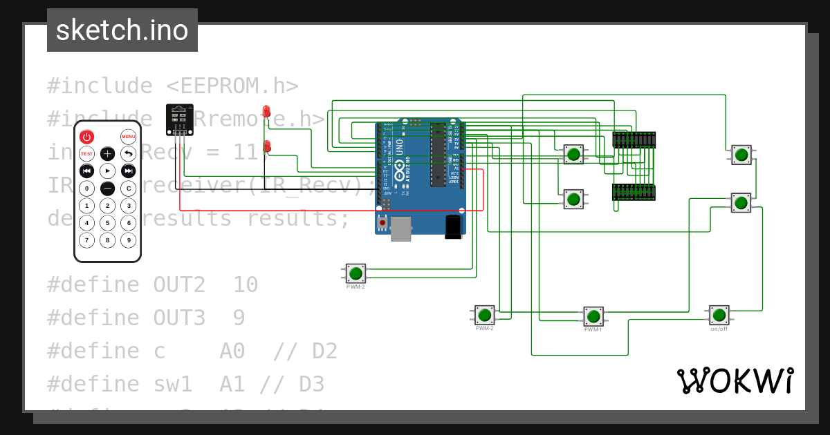 Led Cont With Ir Wokwi Arduino And Esp32 Simulator 1329