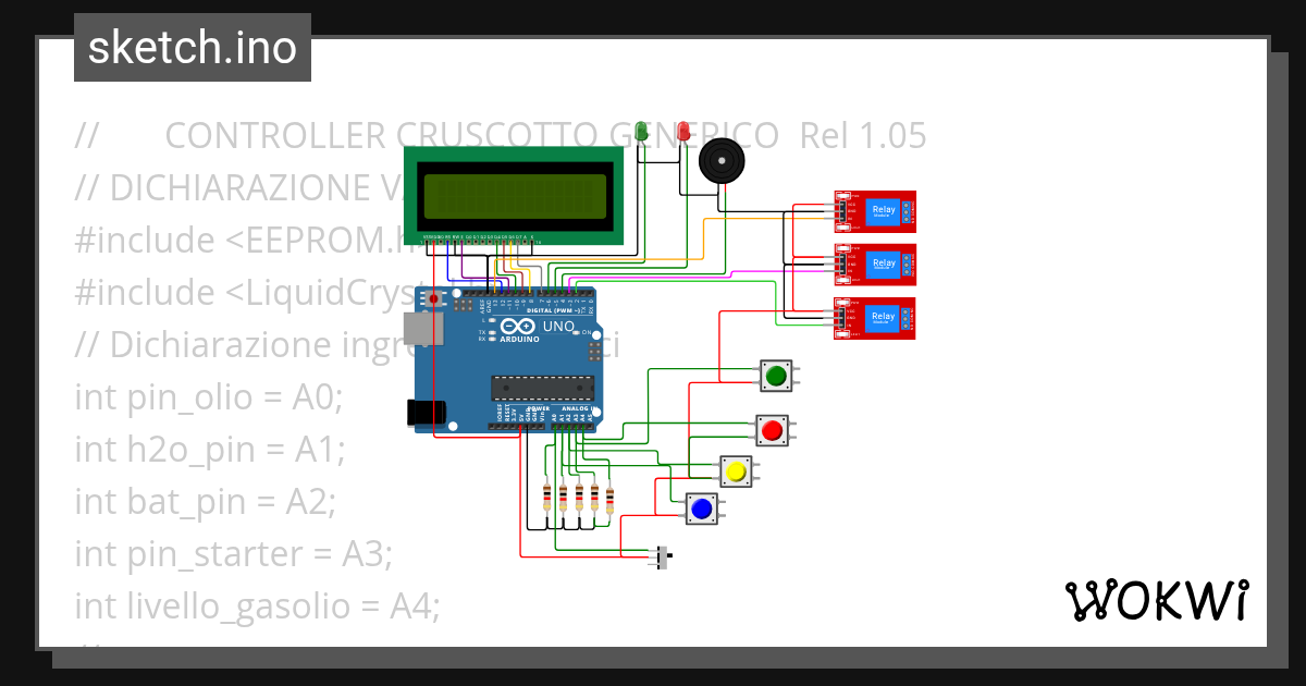 Cruscotto Copy II - Wokwi ESP32, STM32, Arduino Simulator