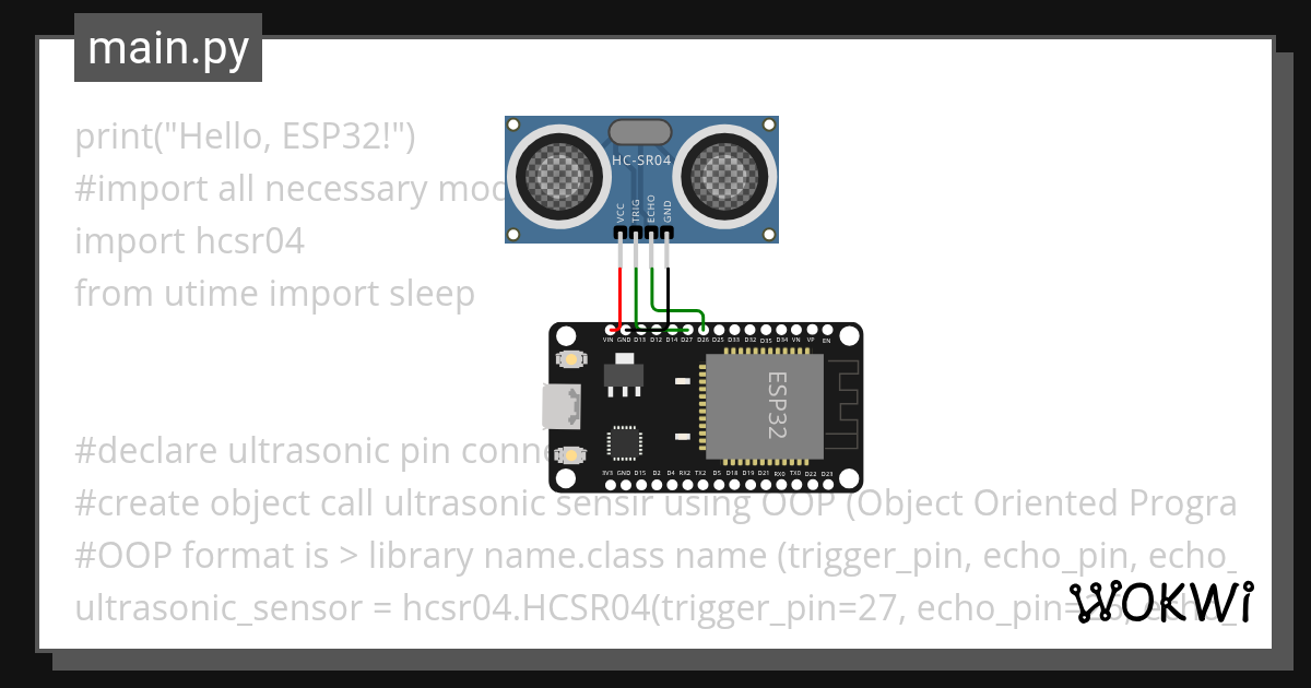 ESP32_Ultrasonic - Wokwi ESP32, STM32, Arduino Simulator