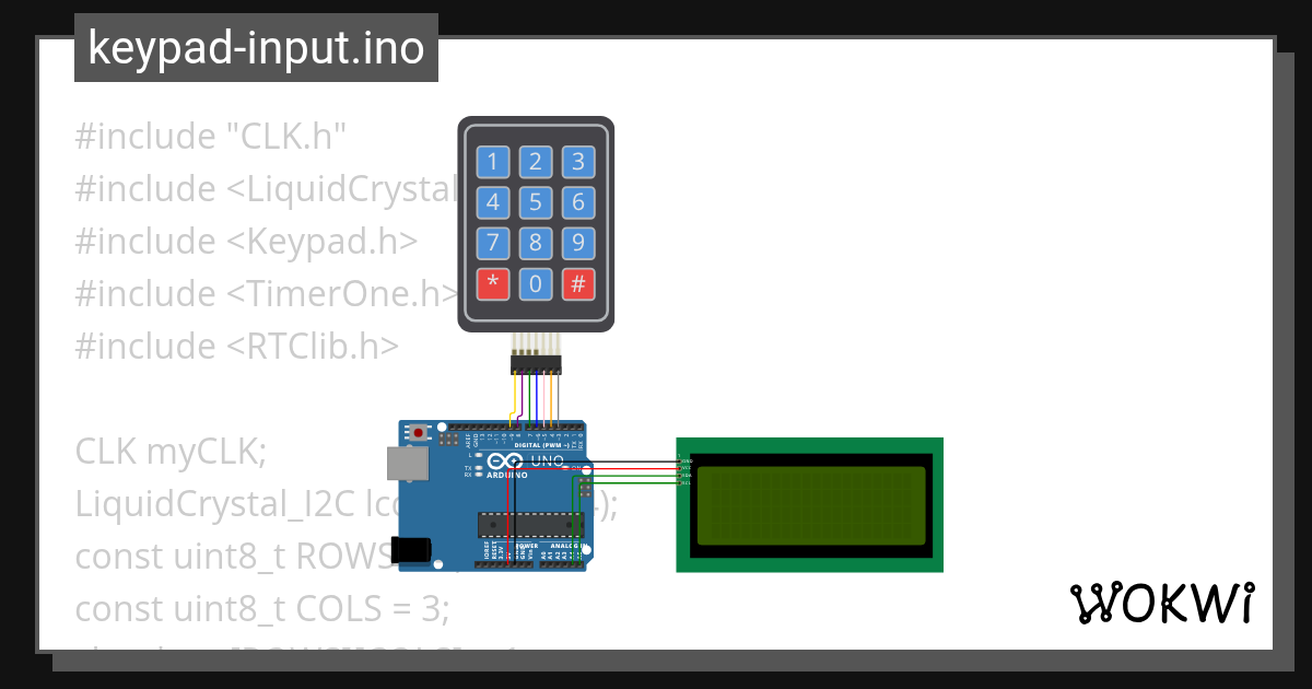 keypad_TimerOne reiyu version - Wokwi ESP32, STM32, Arduino Simulator