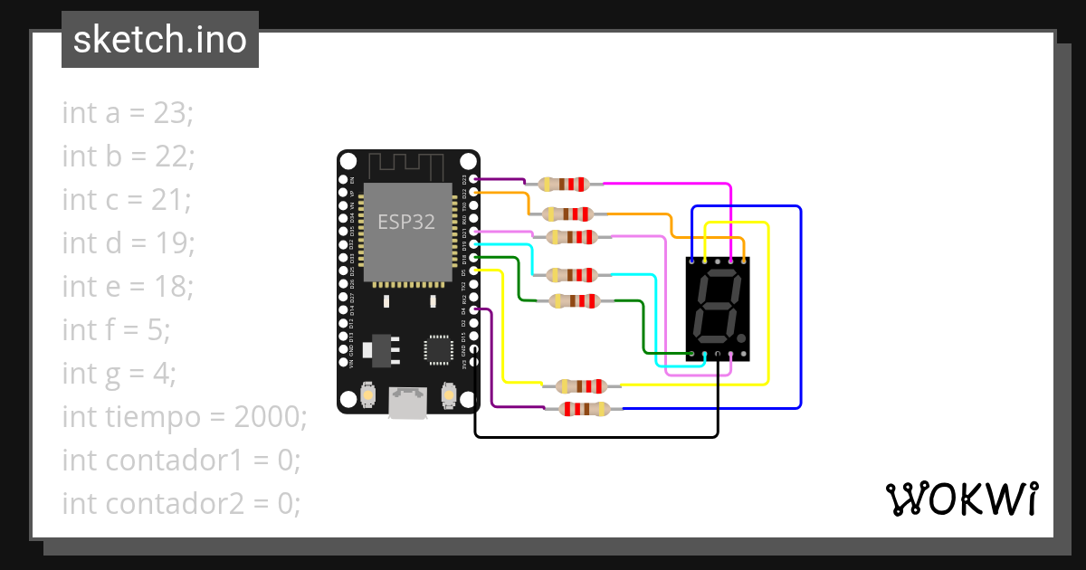 Contador Actividad 1 Wokwi Esp32 Stm32 Arduino Simulator 4644