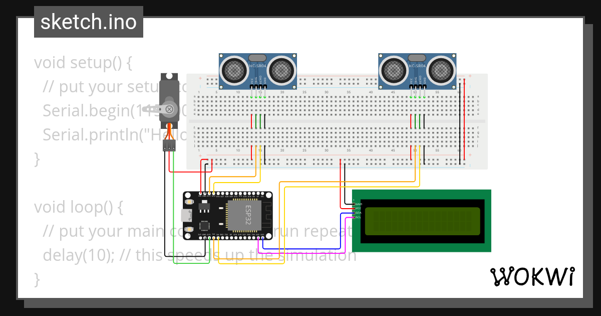 Smart Dustbin - Wokwi ESP32, STM32, Arduino Simulator