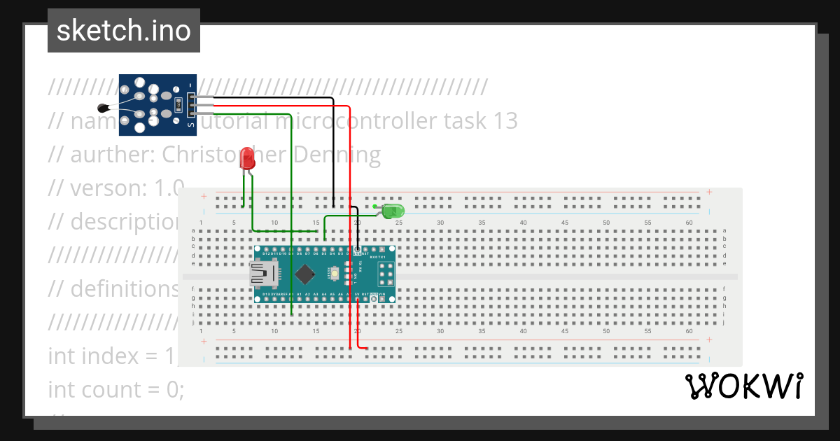 EBS Tutorial Microcontroller task 15 - Wokwi ESP32, STM32, Arduino Simulator