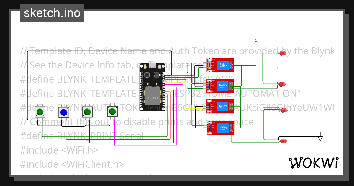 ESP32 HOME AUTOMATION - Wokwi ESP32, STM32, Arduino Simulator