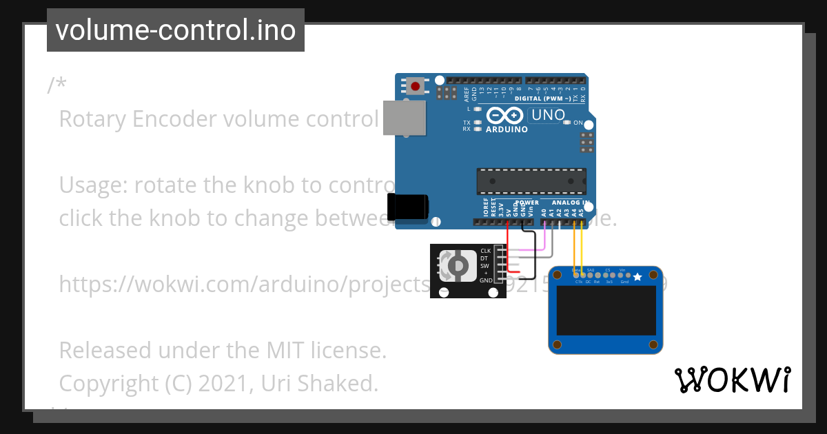 volume-control.ino Copy - Wokwi ESP32, STM32, Arduino Simulator
