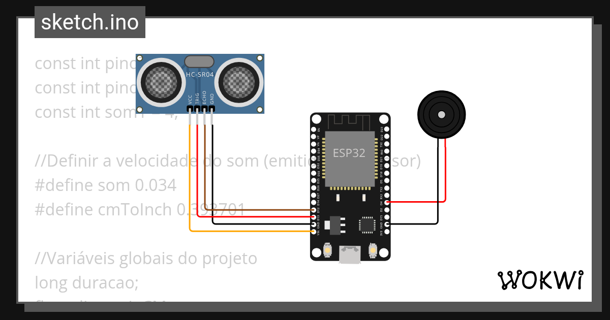 Sensor De Carro Wokwi Esp32 Stm32 Arduino Simulator 