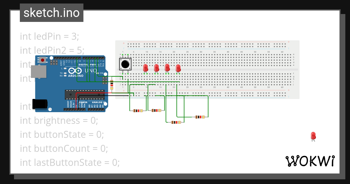 LED light - Wokwi ESP32, STM32, Arduino Simulator
