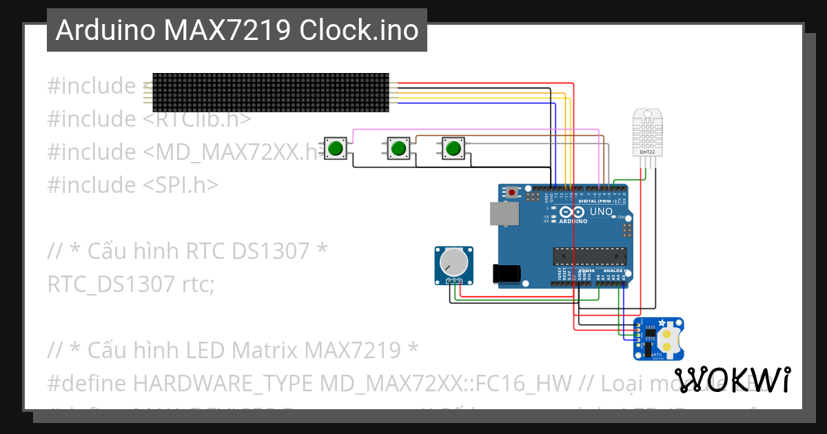 Arduino MAX7219 Clock.ino Copy - Wokwi ESP32, STM32, Arduino Simulator