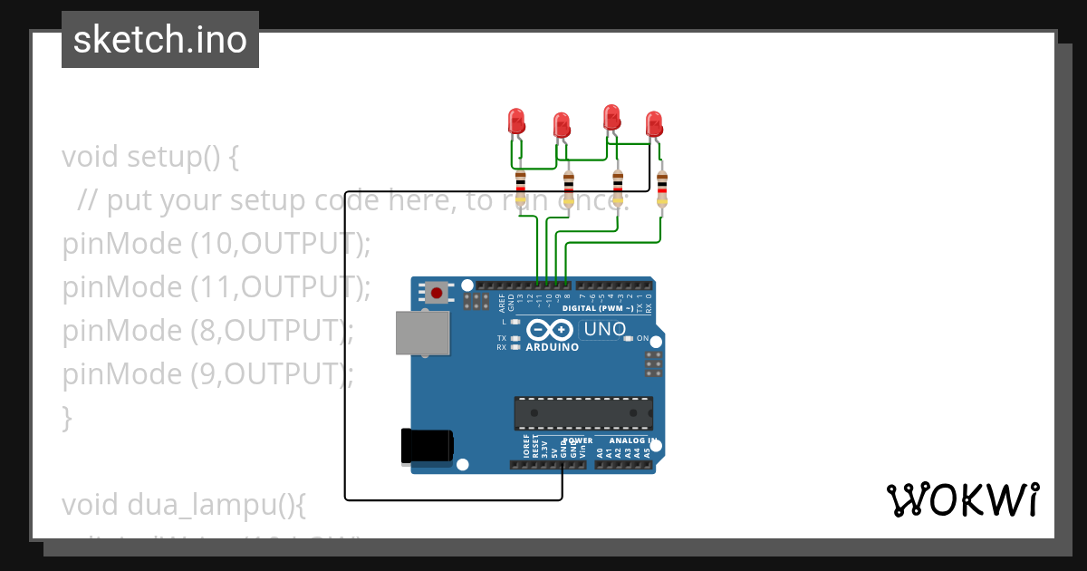 Bergantian - Wokwi ESP32, STM32, Arduino Simulator