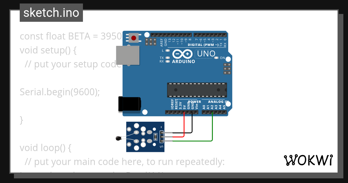 Sıcaklık Ölçer Wokwi Esp32 Stm32 Arduino Simulator 7376