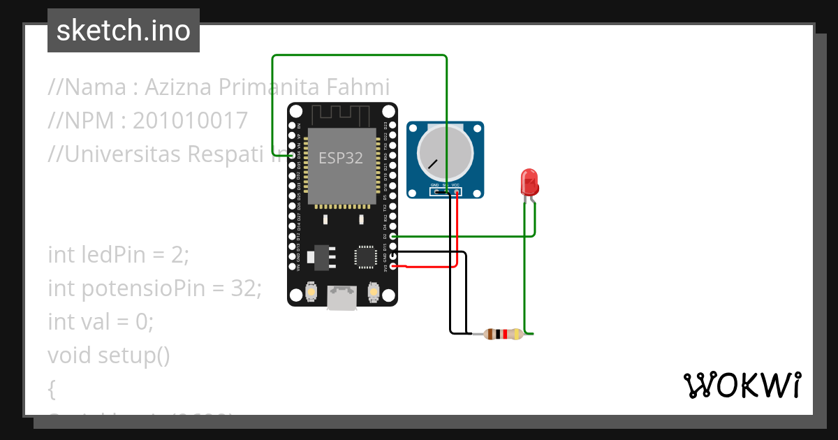 Praktikum_6.3_potentiometer - Wokwi ESP32, STM32, Arduino Simulator