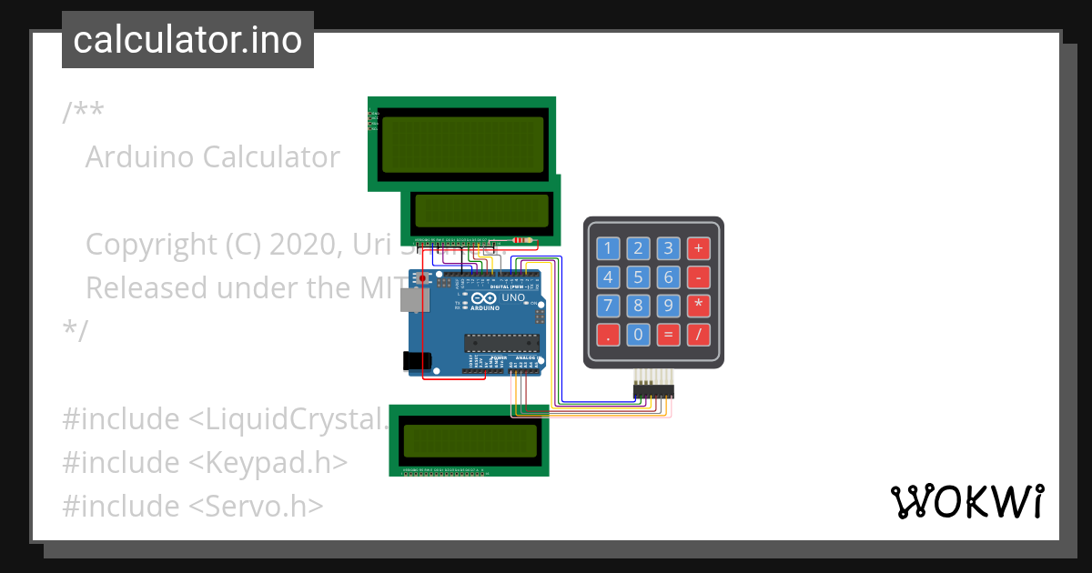 calculator.ino Copy - Wokwi ESP32, STM32, Arduino Simulator